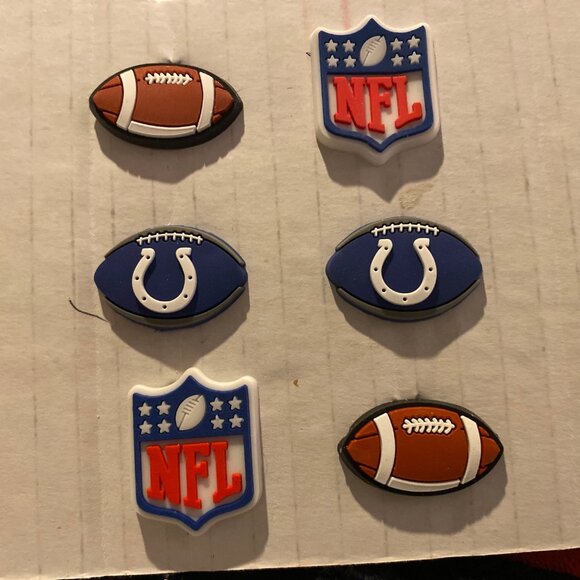 CROCS | Accessories | Indianapolis Colts Football Set Of 6 Shoe Charms ...